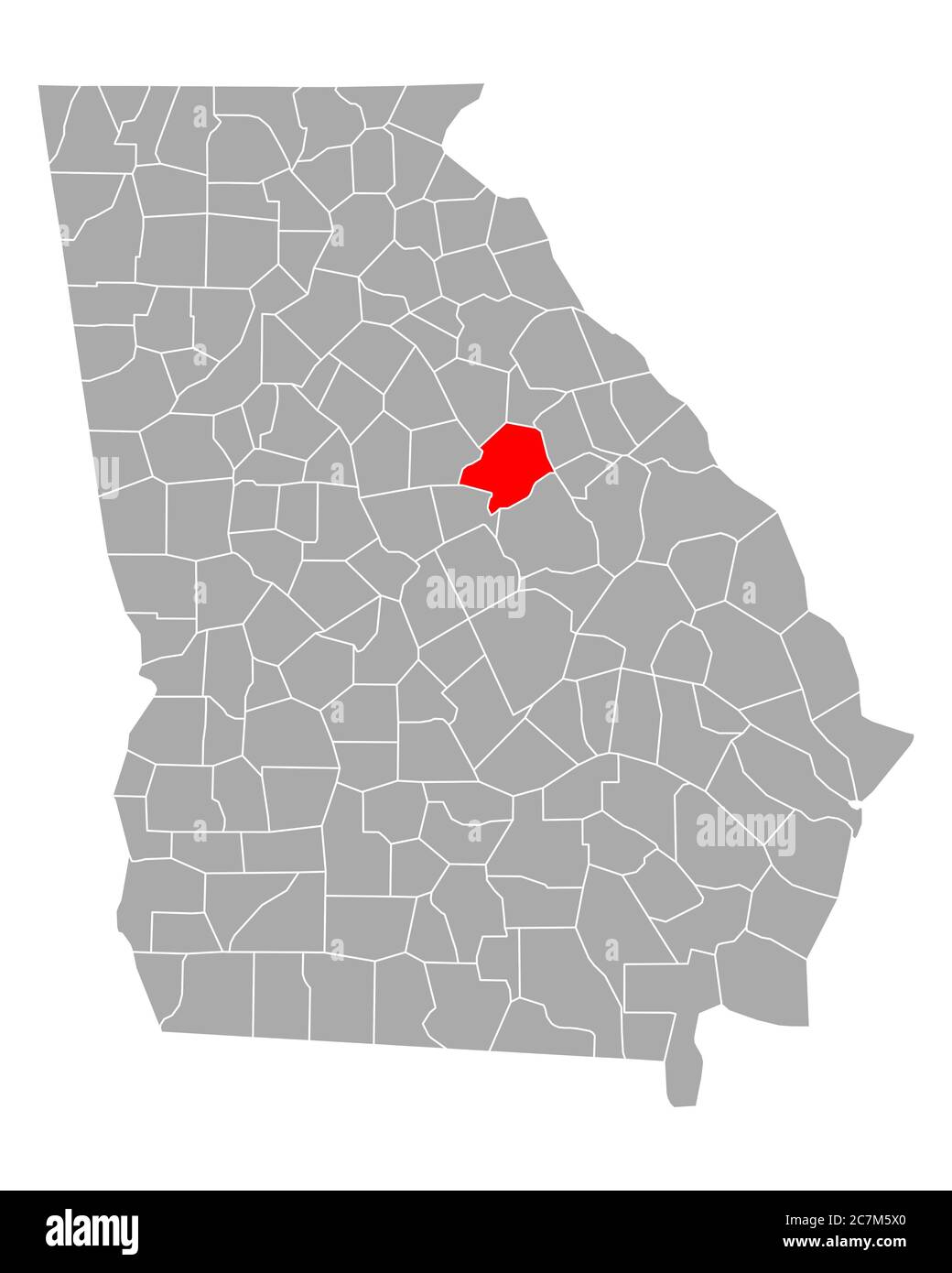 Map of Hancock in Georgia Stock Photo - Alamy