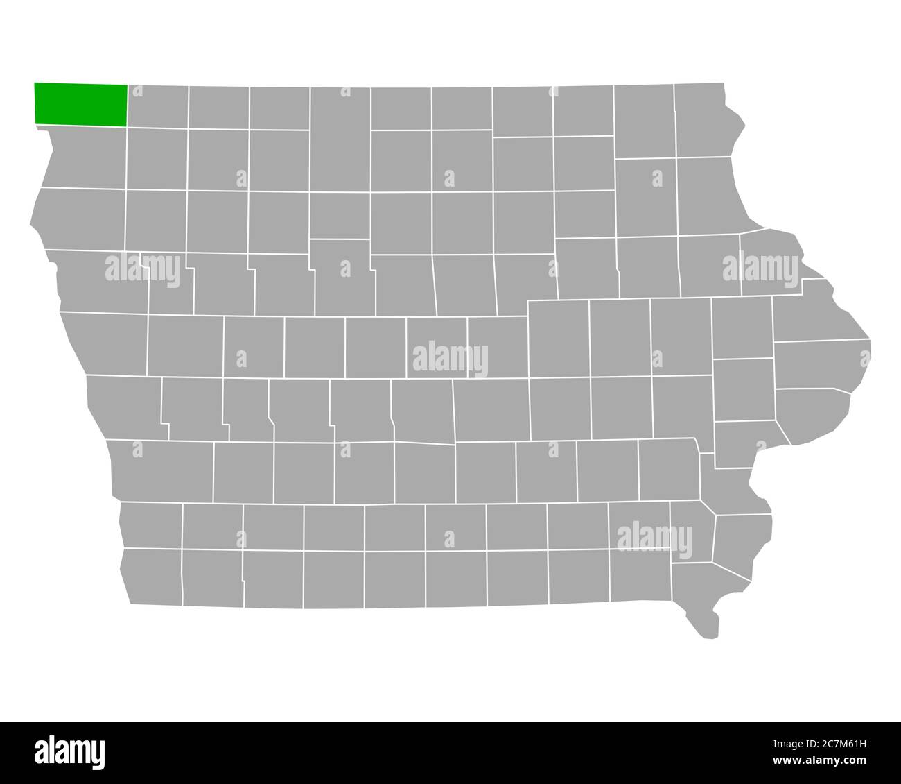 Map of Lyon in Iowa Stock Photo - Alamy