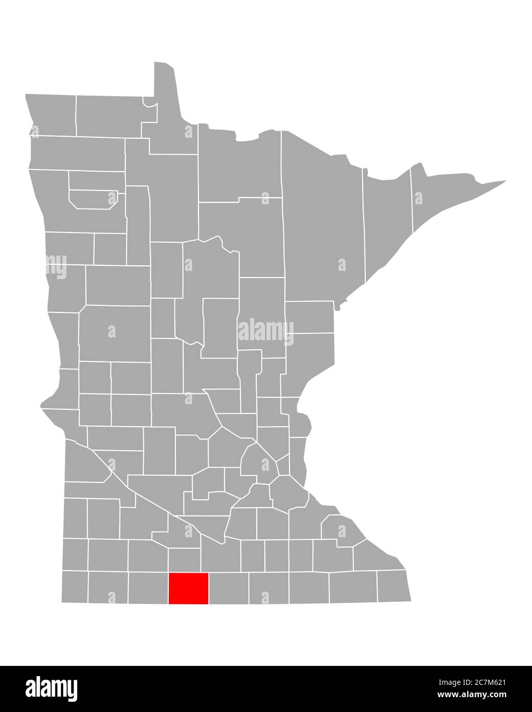 Map of Martin in Minnesota Stock Photo - Alamy