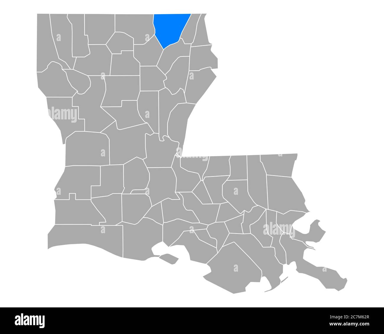 Map of Morehouse in Louisiana Stock Photo - Alamy