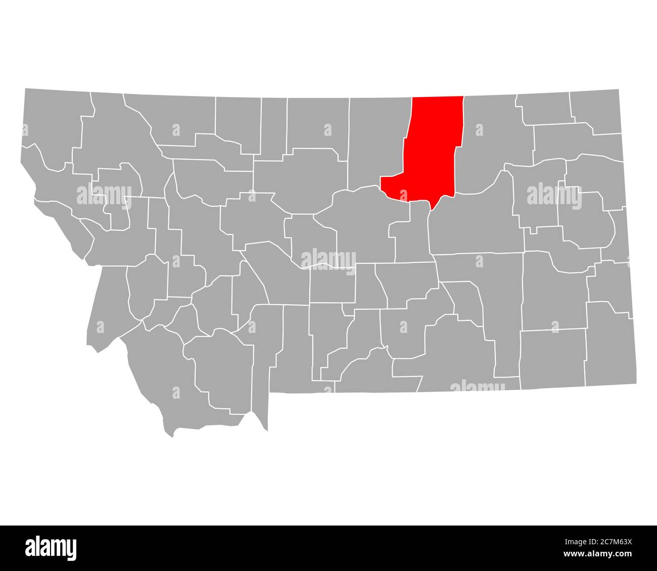 Map of Phillips in Montana Stock Photo - Alamy