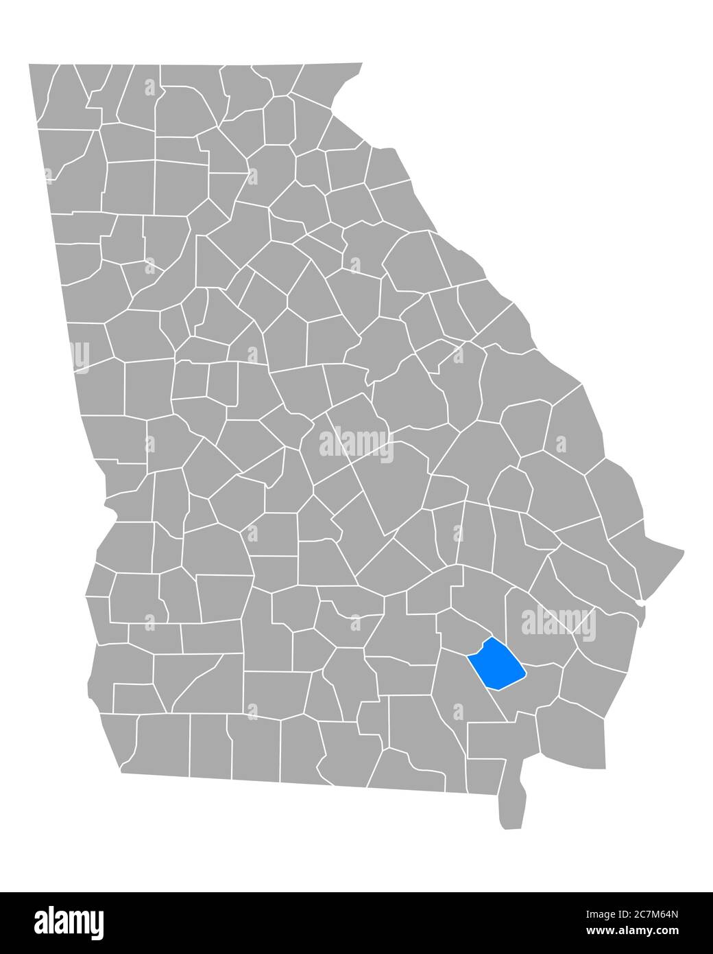Map of Pierce in Georgia Stock Photo - Alamy