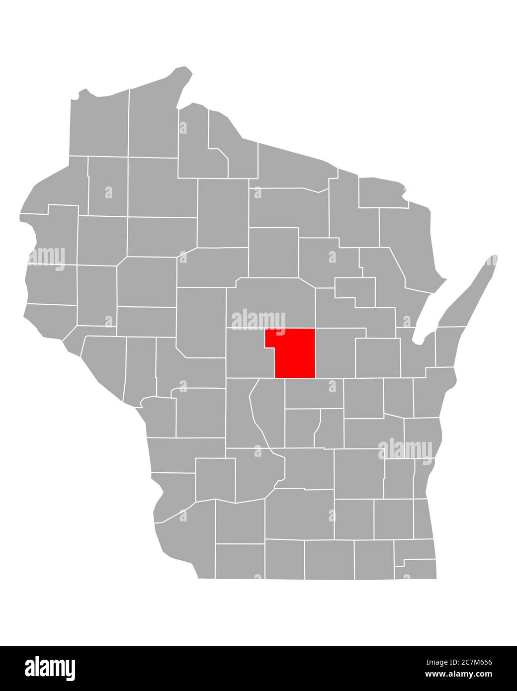 Map of Portage in Wisconsin Stock Photo - Alamy