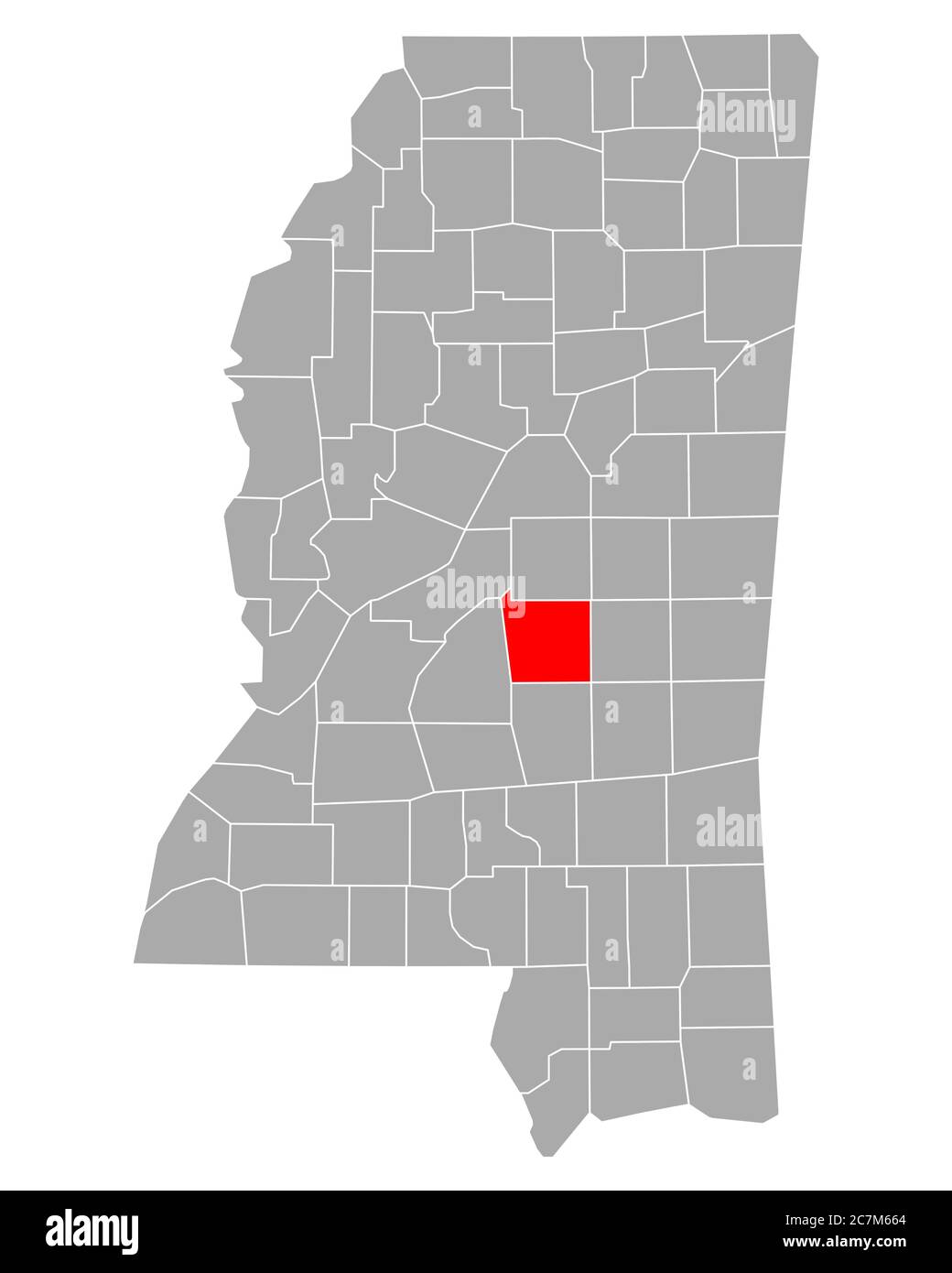 Map of Scott in Mississippi Stock Photo - Alamy