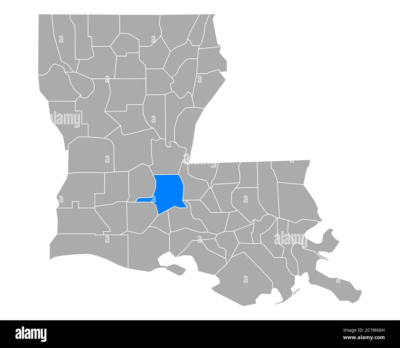 Map of St Landry in Louisiana Stock Photo - Alamy