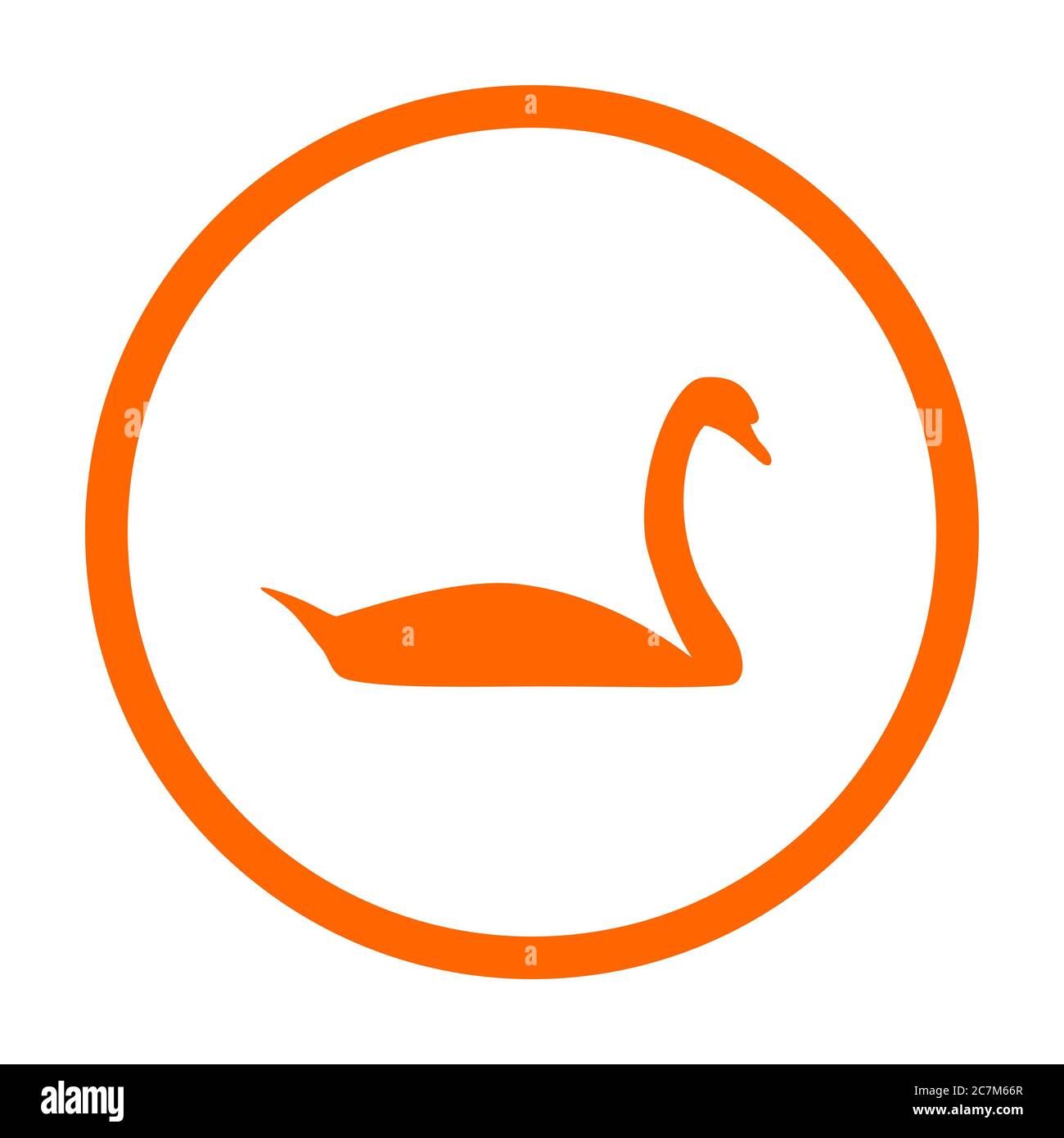 Swan and circle Stock Photo - Alamy