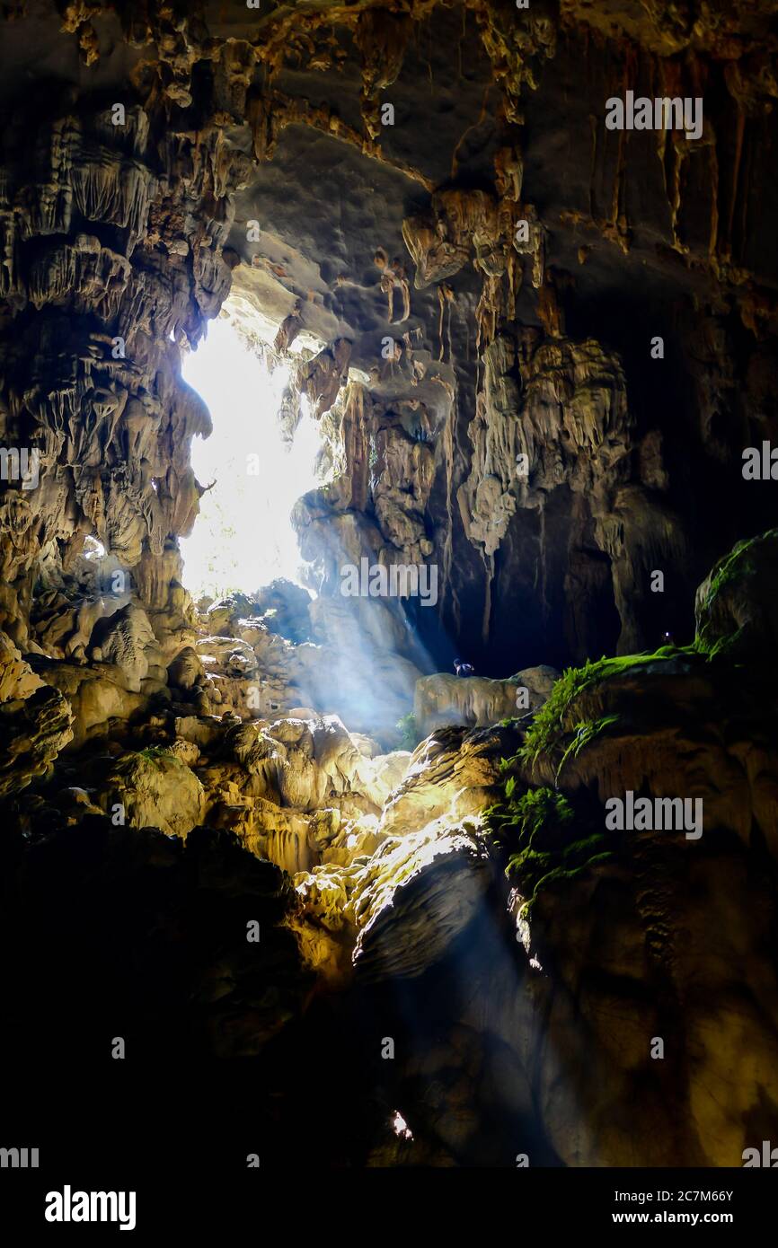 waterfall in the cave, beautiful photo digital picture Stock Photo - Alamy