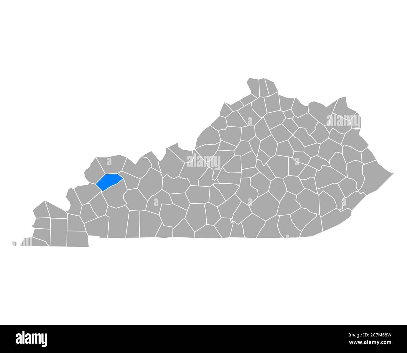 Map of Webster in Kentucky Stock Photo - Alamy