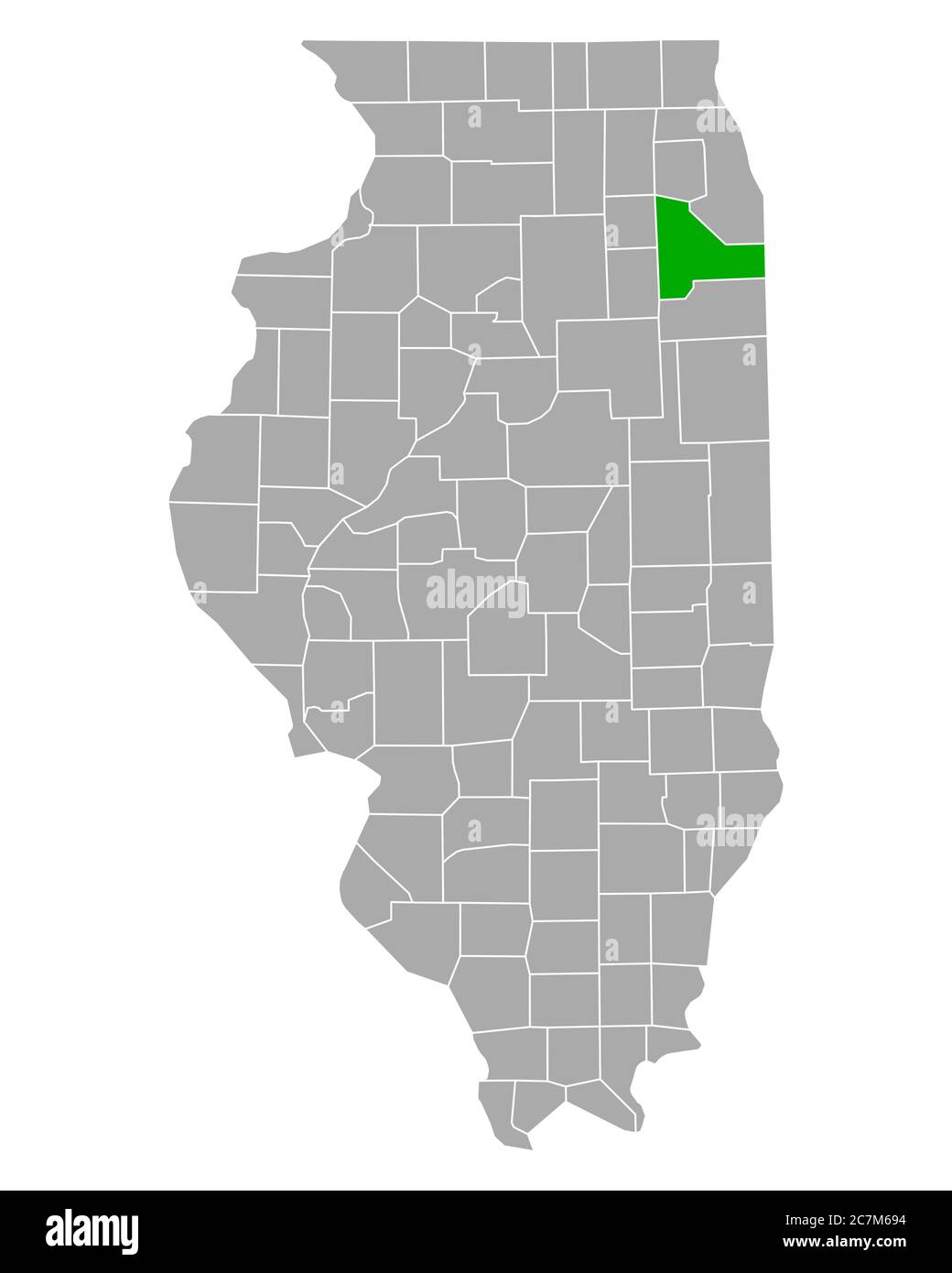 Map of Will in Illinois Stock Photo - Alamy