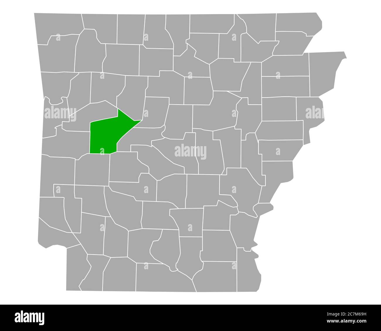 Yell county map hi-res stock photography and images - Alamy