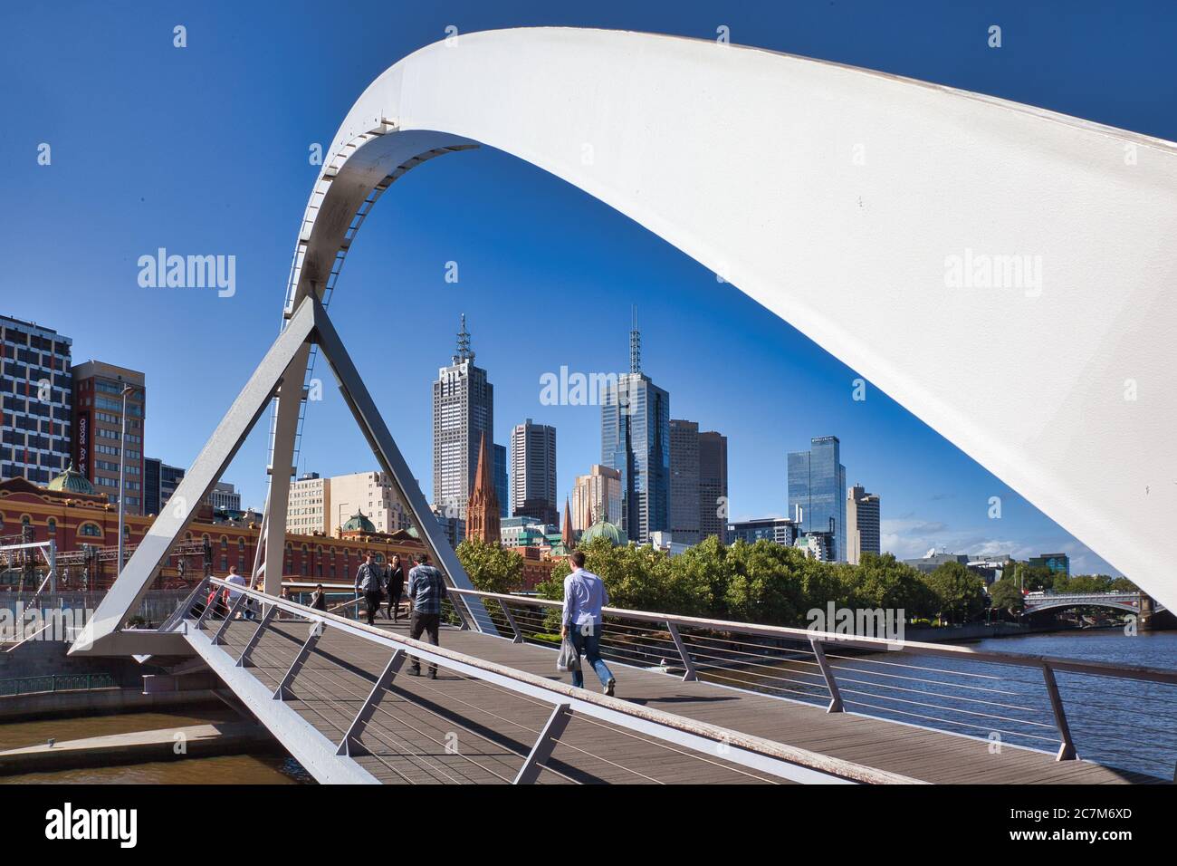 Yarra river pedestrian bridge hi-res stock photography and images - Alamy
