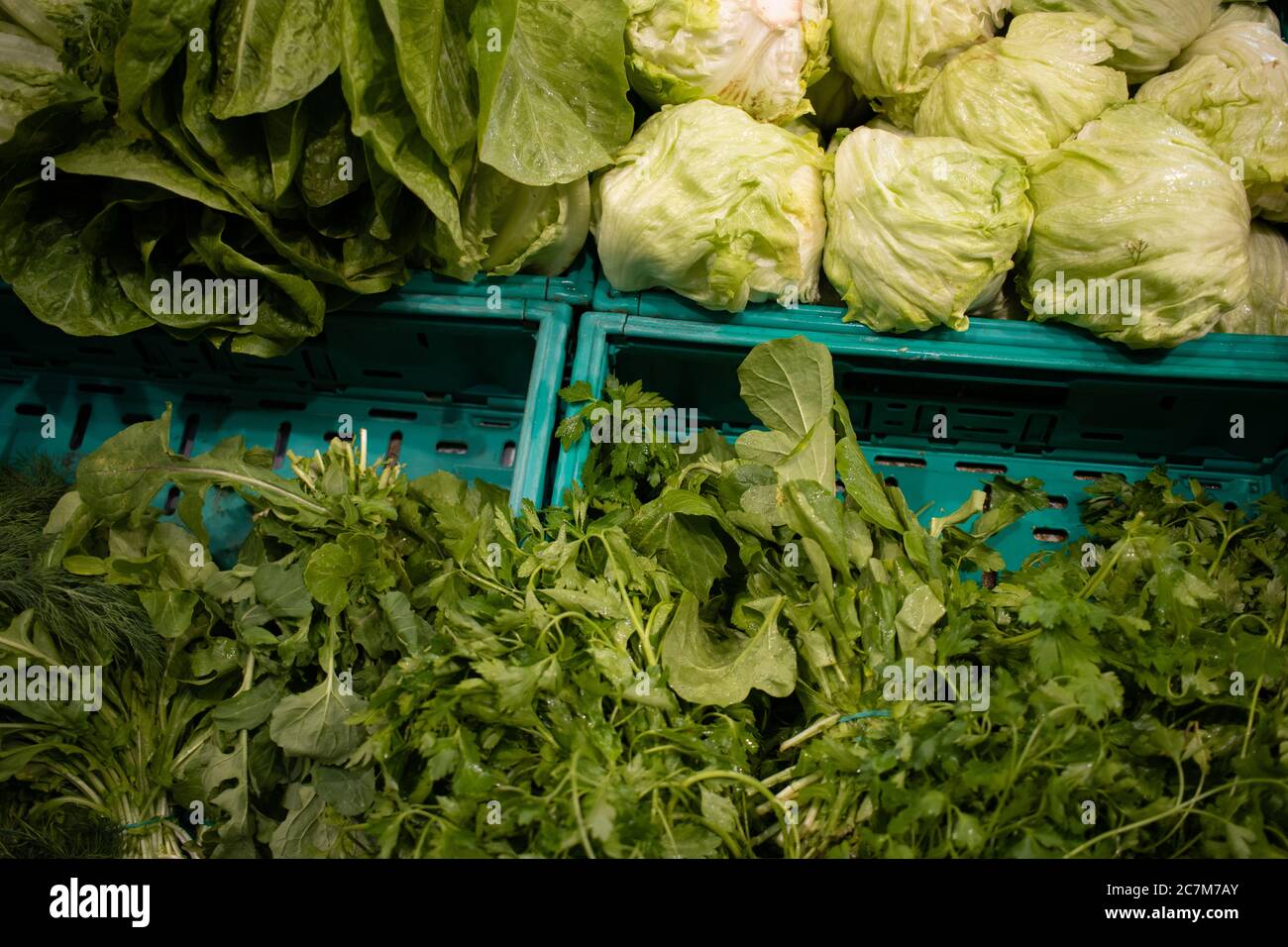 Green leafy vegetables in market hi-res stock photography and images ...