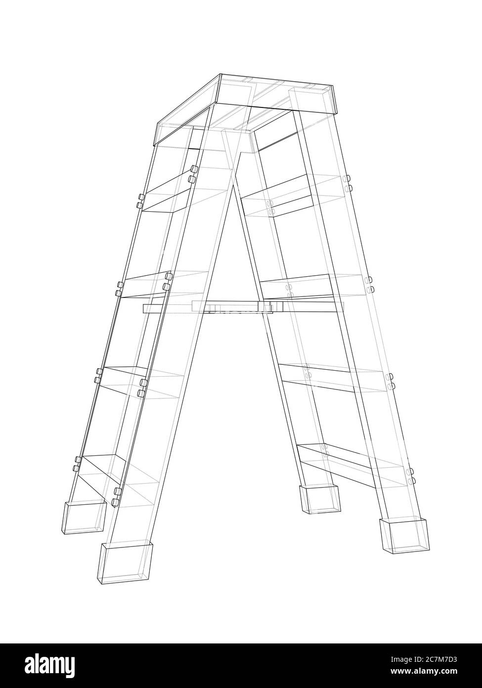 Outline household steps Stock Photo - Alamy