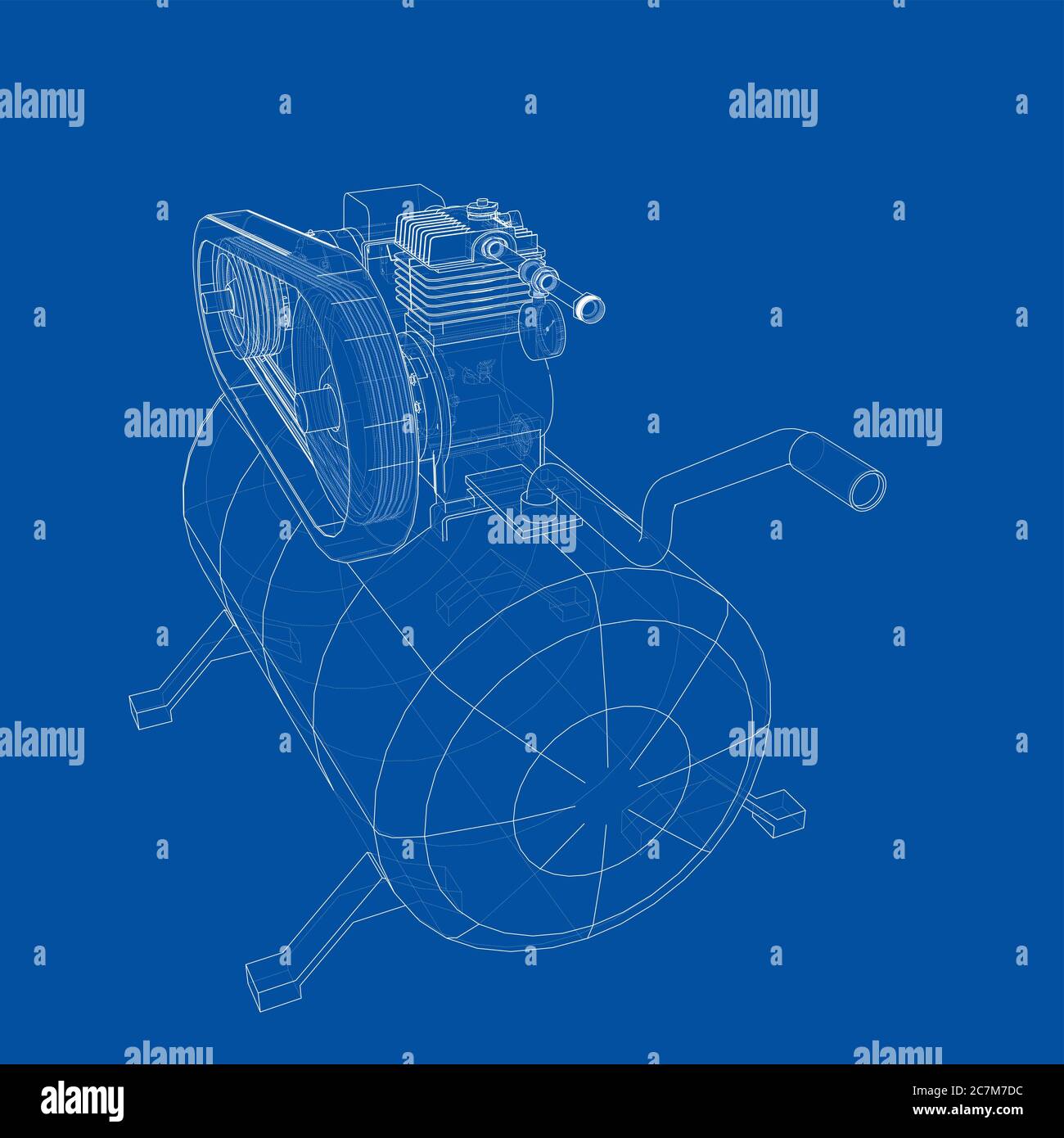 Outline Air compressor Stock Photo - Alamy