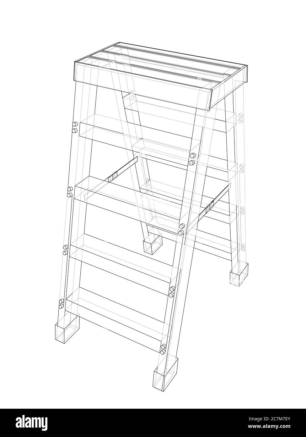 Outline household steps Stock Photo - Alamy
