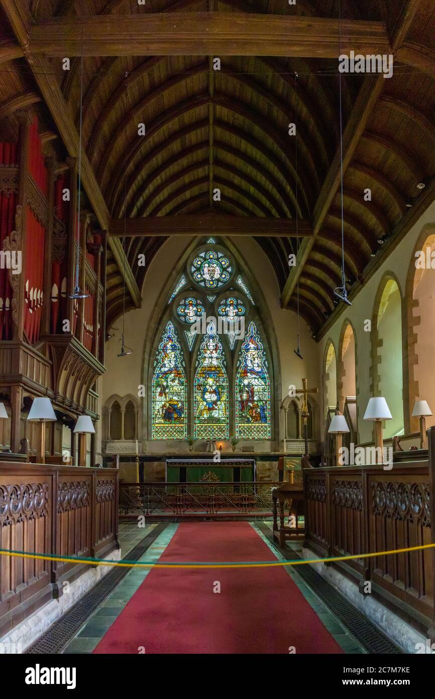 FLETCHING, EAST SUSSEX/UK - JULY 17 : Interior view of the Parish ...