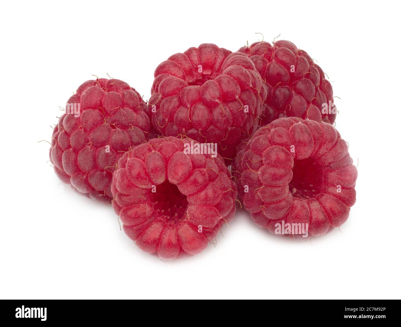 Raspberry on white background Stock Photo - Alamy
