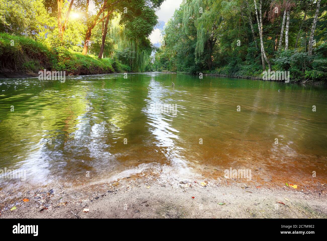 River deep in mountain forest. Nature composition Stock Photo - Alamy