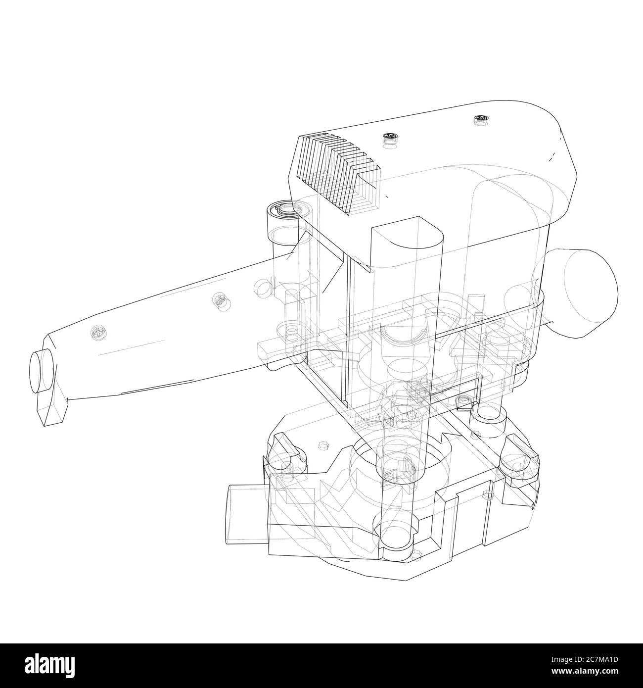 Outline milling machine Stock Photo - Alamy