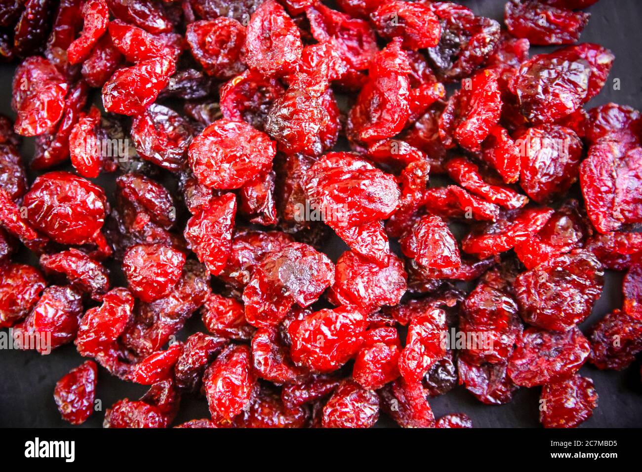 Dried cranberries background texture wallpaper. Top view Stock Photo ...