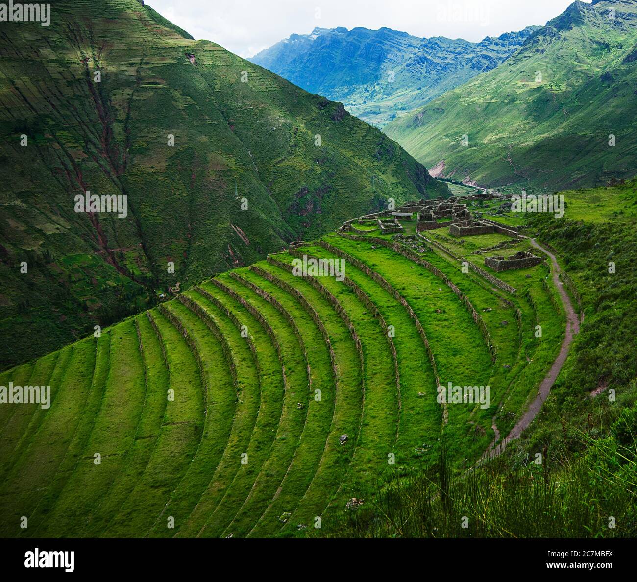 Terraces of Pisac, Peru, South America Stock Photo - Alamy