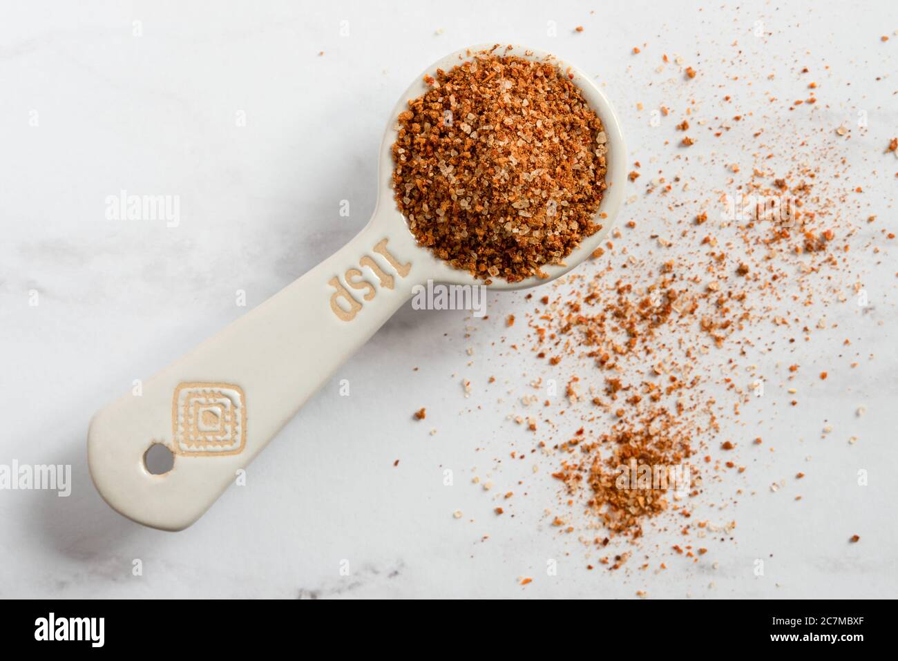 Chili Lime Seasoning Spilled from a Teaspoon Stock Photo - Alamy