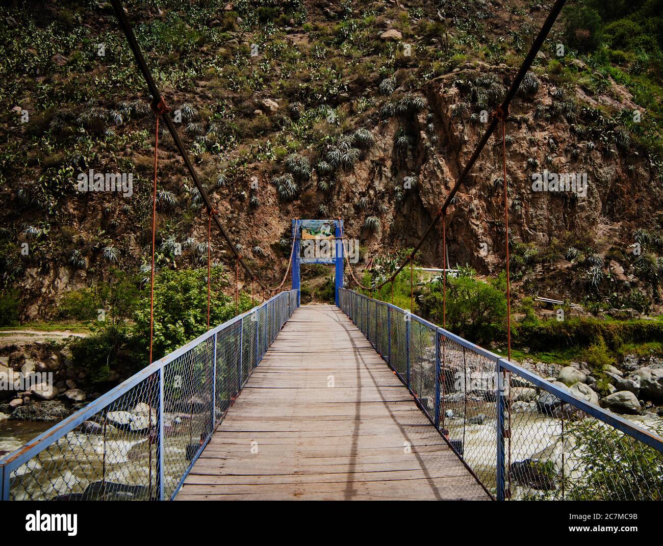 Bridge crossing in Colca Canyon, Peru, South America Stock Photo - Alamy