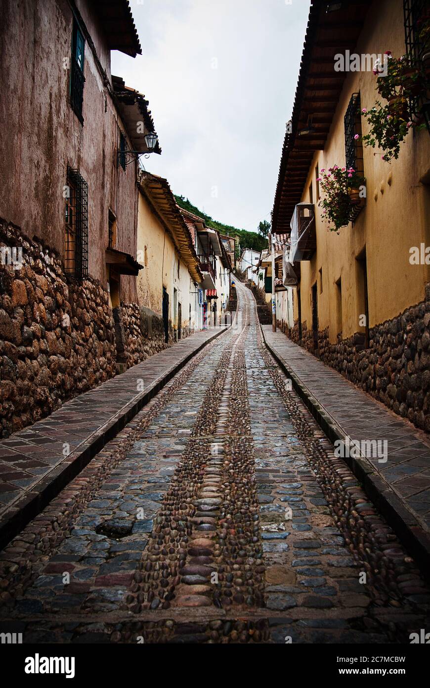 Cobblestone streets of Cusco, Peru, South America Stock Photo - Alamy