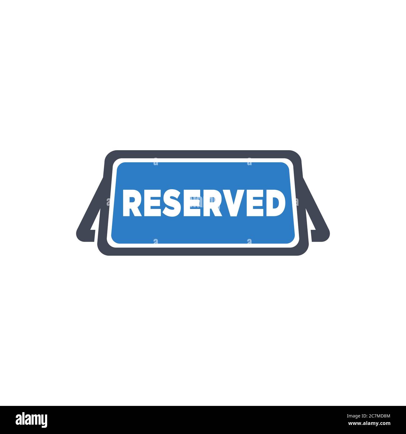 Restaurant table reserved sign icon Stock Photo - Alamy