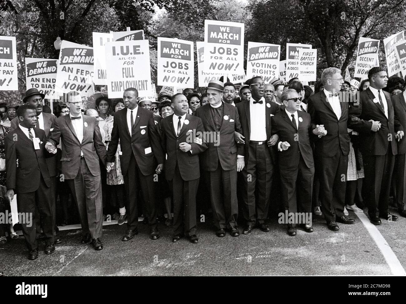 Reverend Dr. Martin Luther King, Jr, 4th from left, and other civil ...