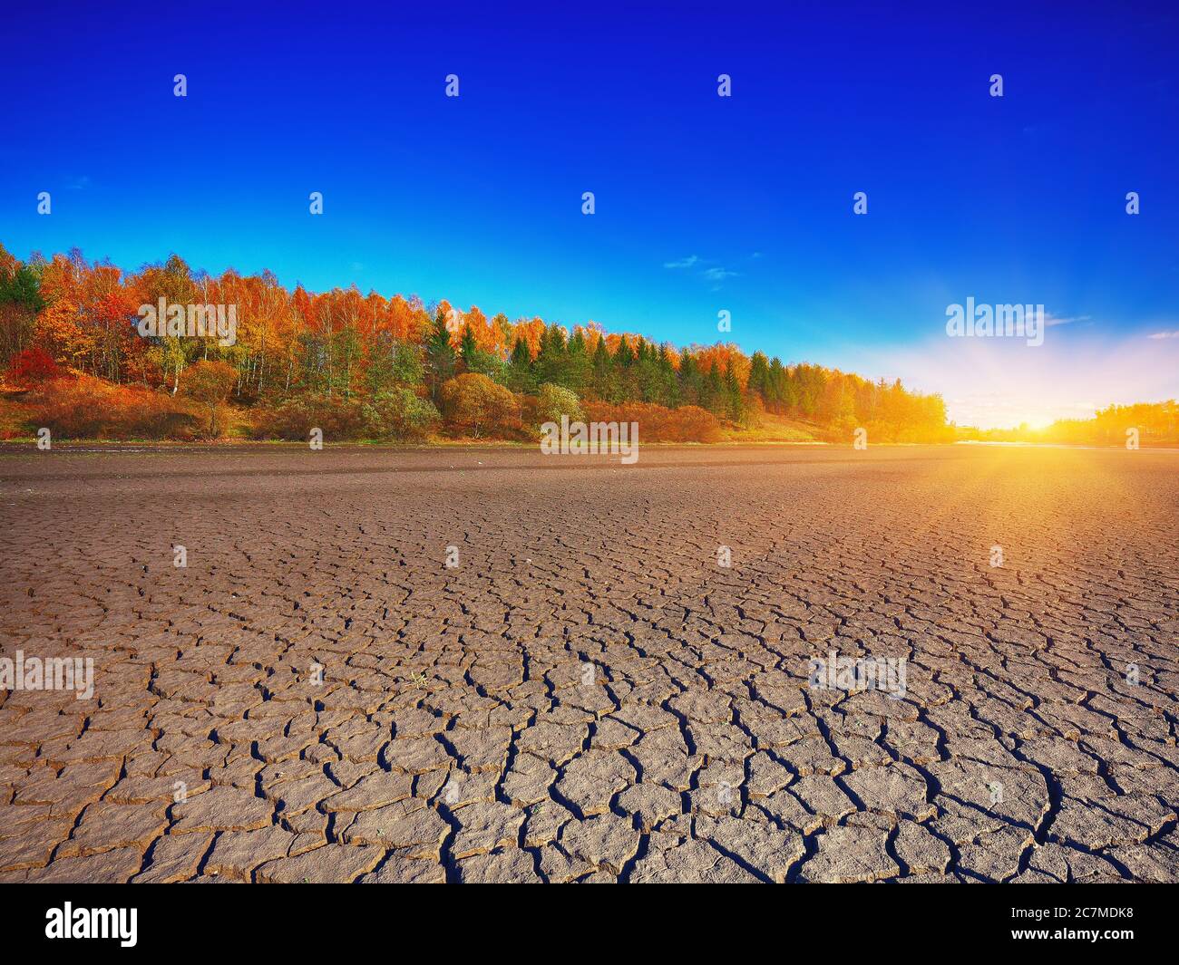 Land with dry and cracked ground. Climate change, dry lake Stock Photo ...
