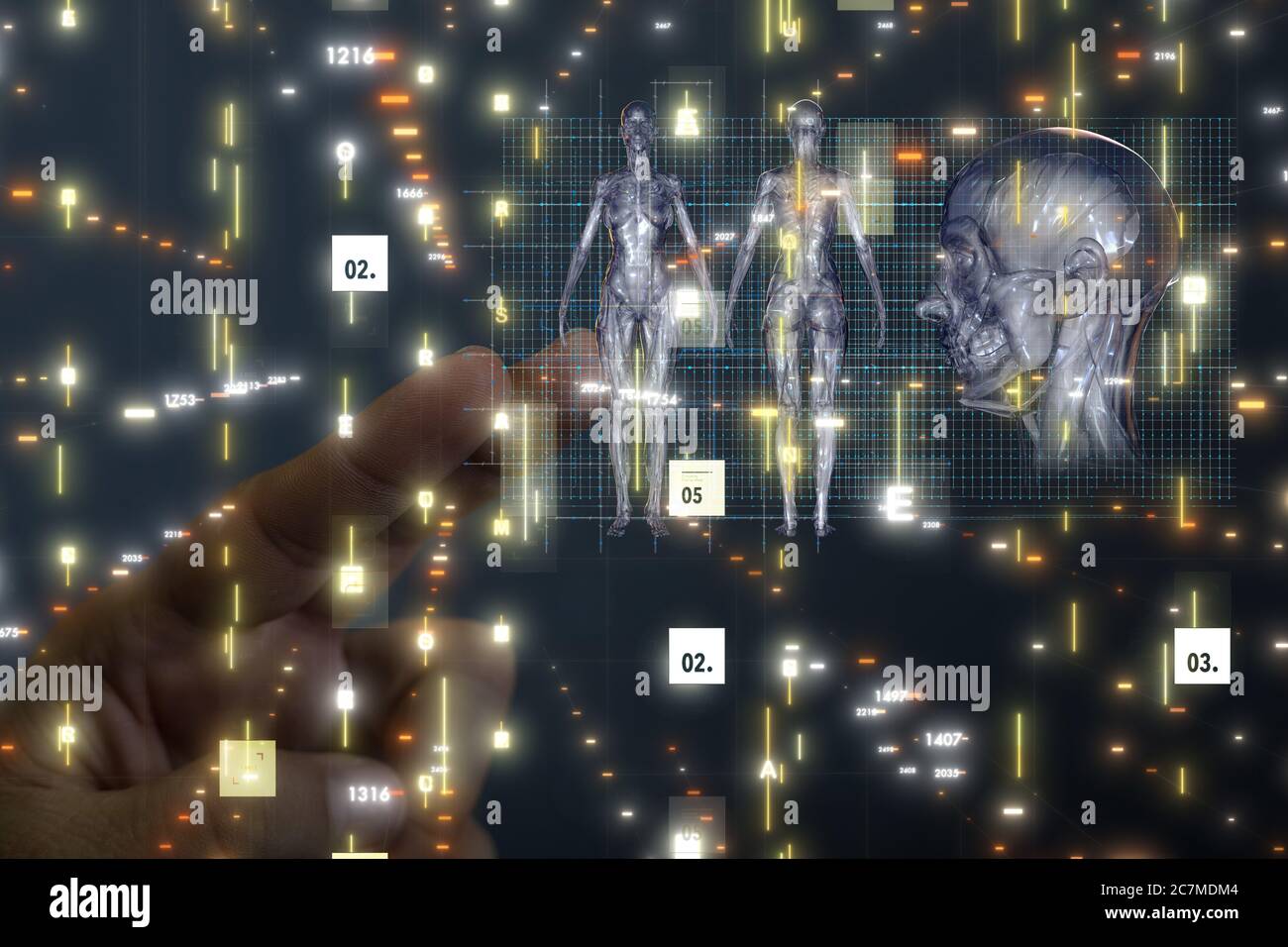 A interface as medical network concept Stock Photo - Alamy