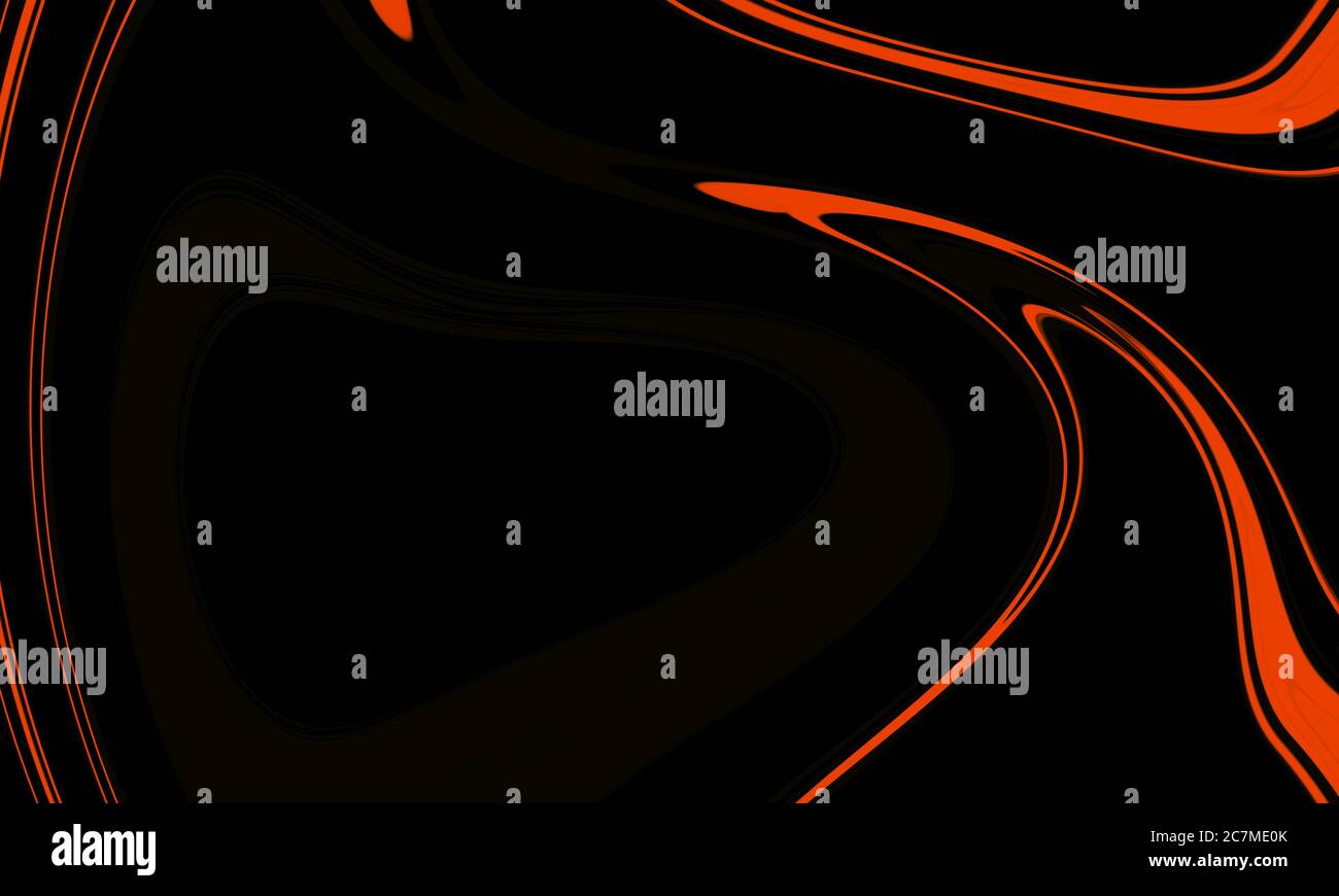 Side line Orange wave color art printed on dark illustration vector art ...