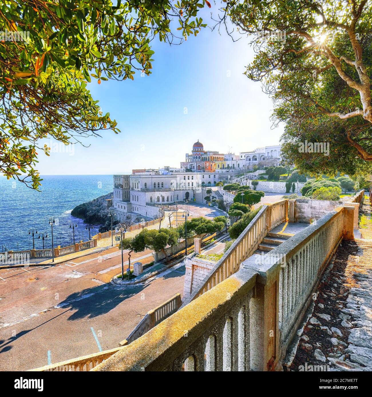 Beautiful coastal town in Santa Cesarea Terme in Salento region of ...