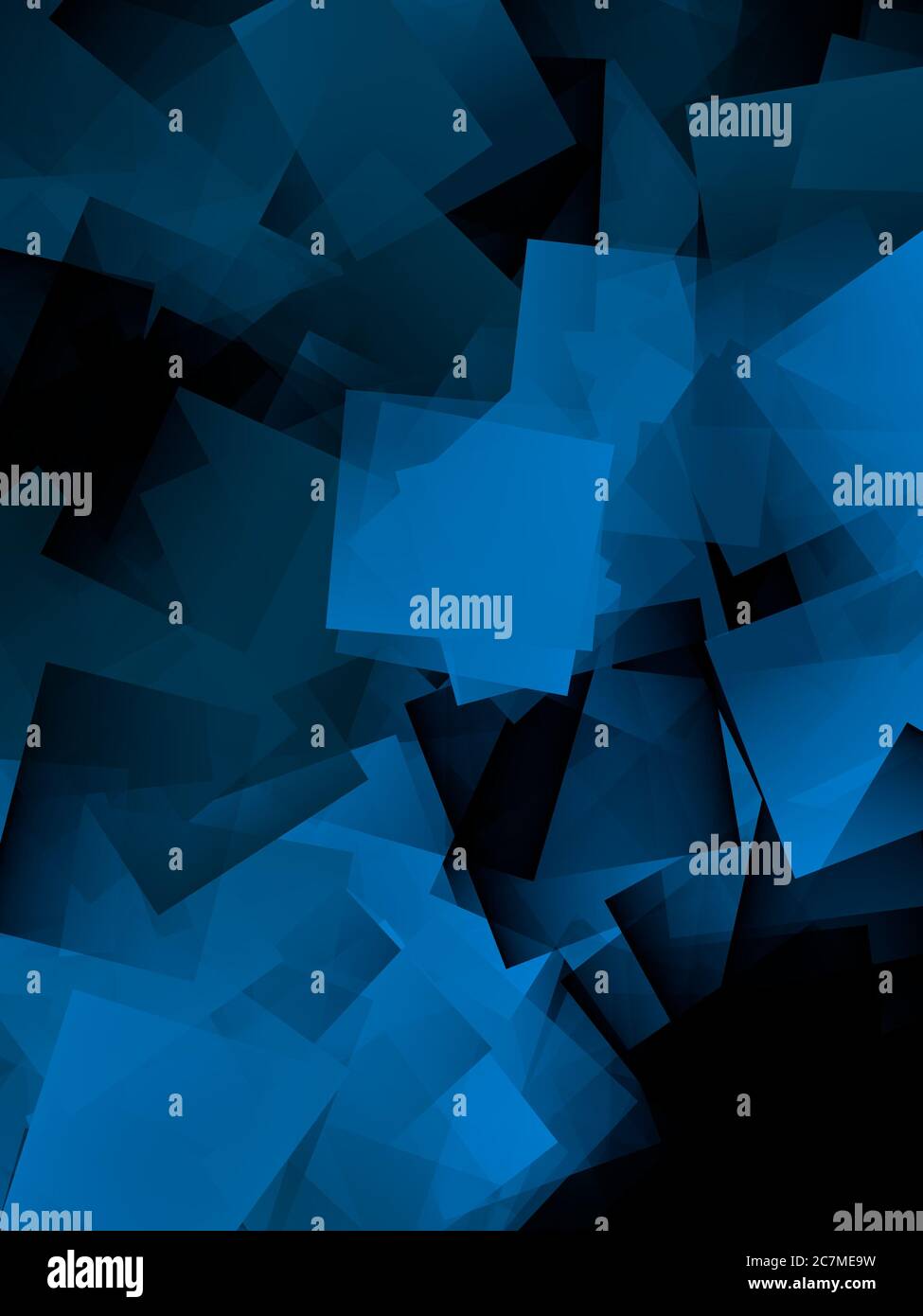 Blue block texture digital graphical side frame art on Black color ...