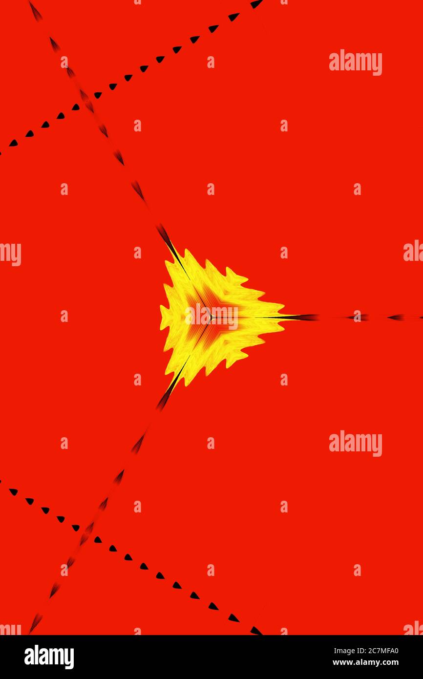 Golden texture digital graphical side frame art on red highlighted ...