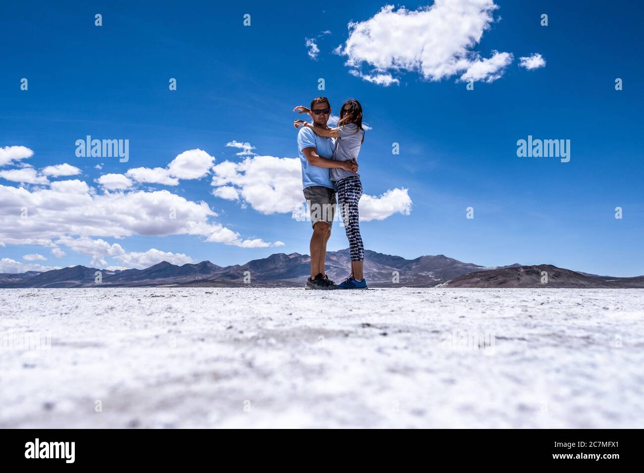 Couple standing in beautiful scenery Stock Photo - Alamy