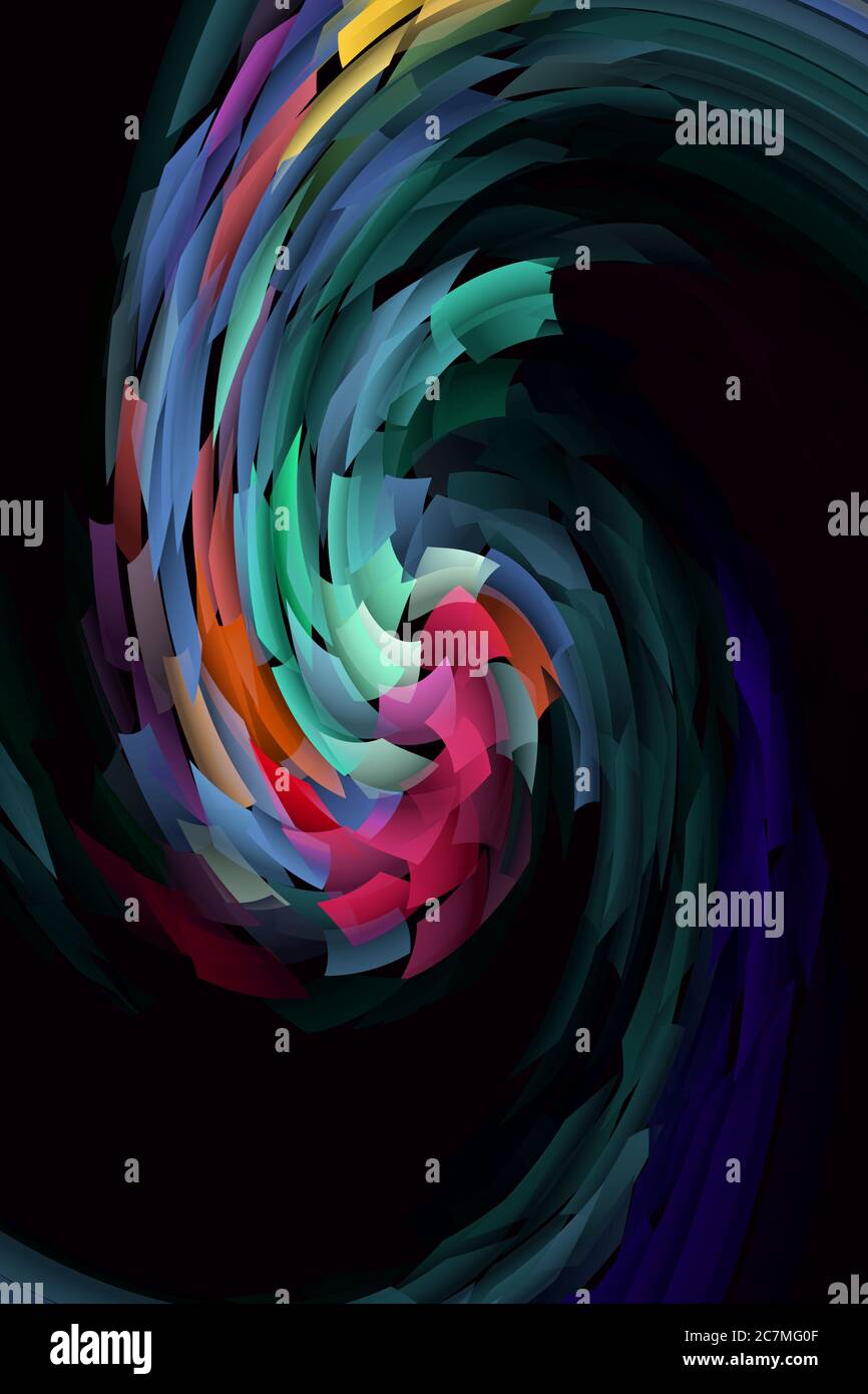 Rounding frame multicolored cubic art texture raster image digital ...