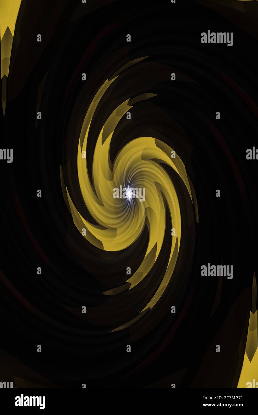 Yellow color supernova flower light art printed on dark illustration ...