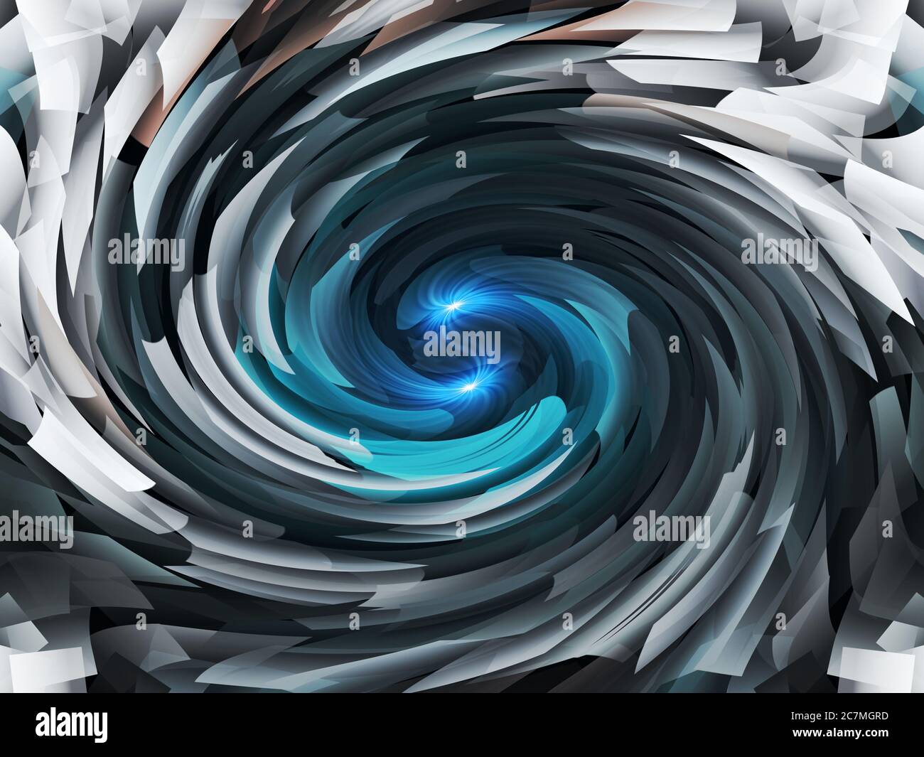 Blue color supernova light grey swirl art printed on dark illustration ...