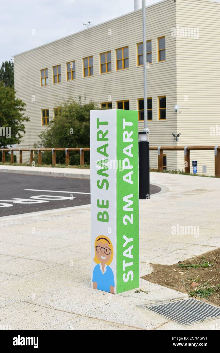 "Be Smart, Stay Apart" - sign encouraging social distancing at Milton ...