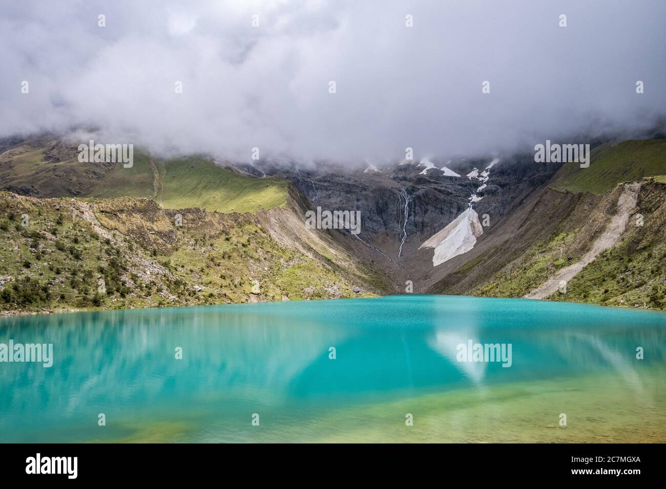 Bright blue lake, scenic landscape Stock Photo - Alamy