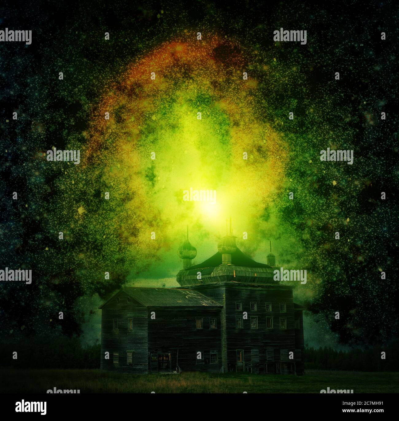 Space and religion, earthly and heavenly. Cosmic origin of God in night ...