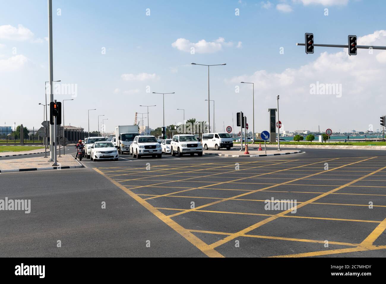 Doha qatar traffic sign hi-res stock photography and images - Alamy