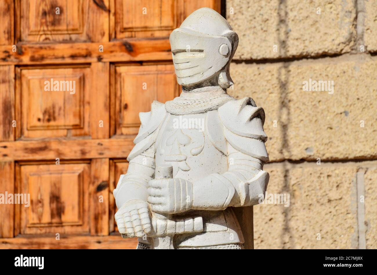 Rock Statue of a Medieval Armor Soldier Stock Photo - Alamy