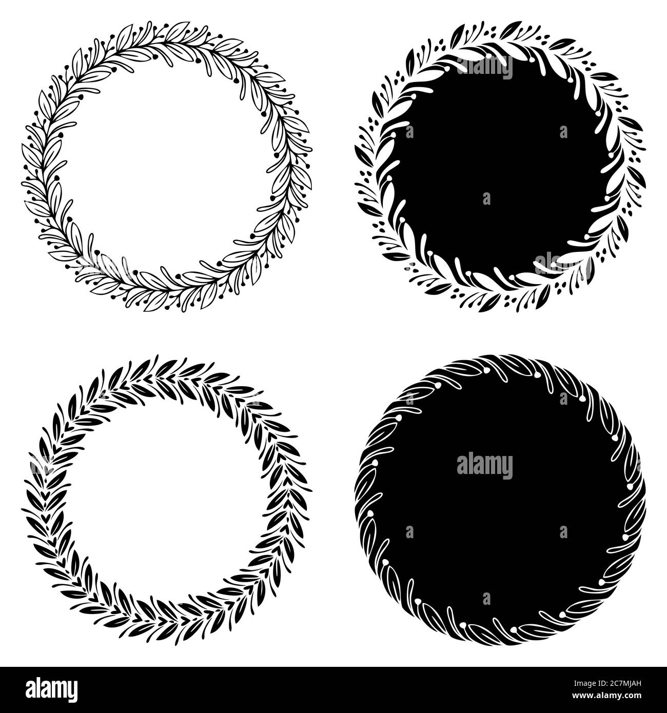 Circle clip art Black and White Stock Photos & Images - Alamy
