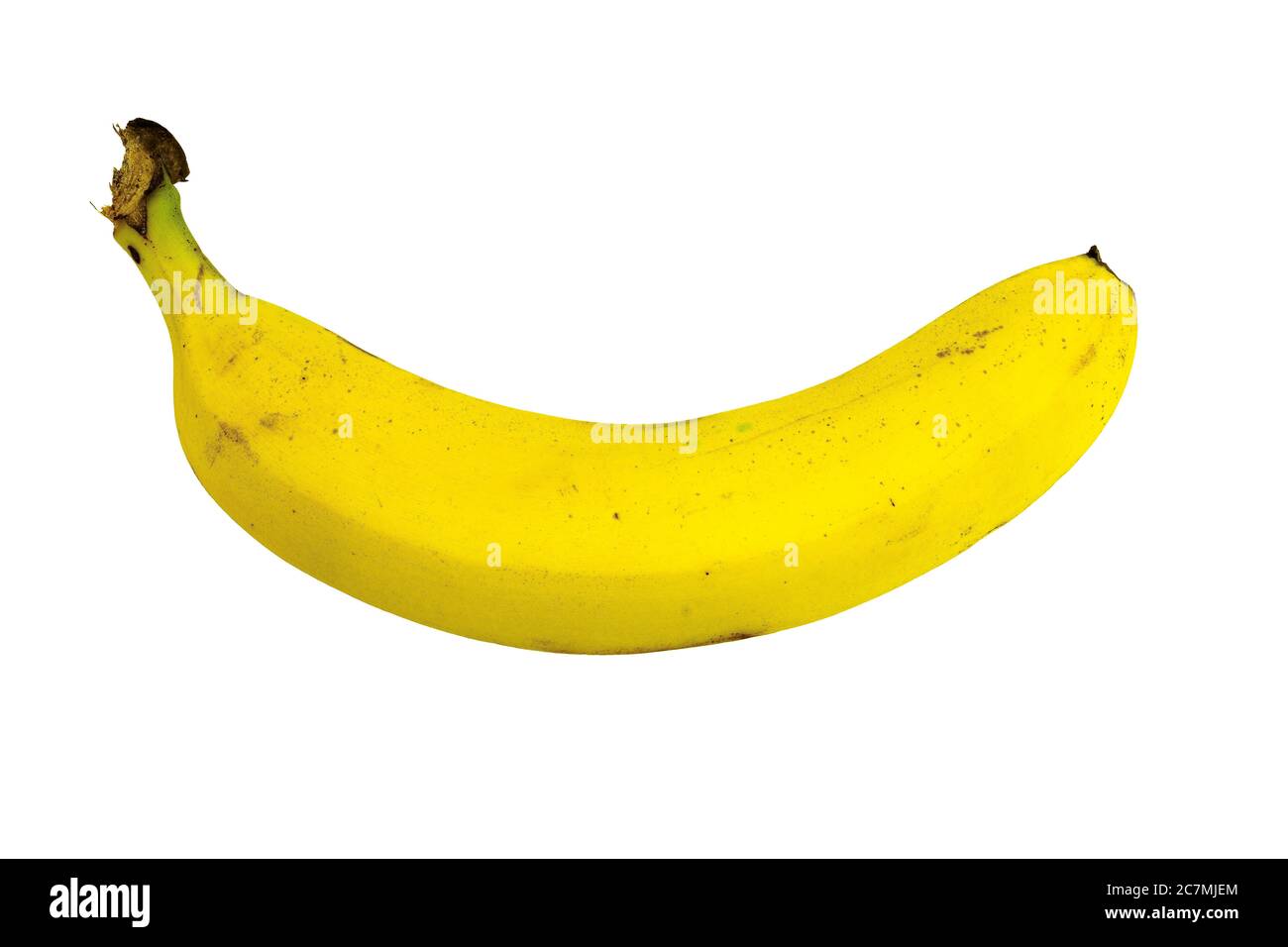 banana on profile over white background Stock Photo - Alamy