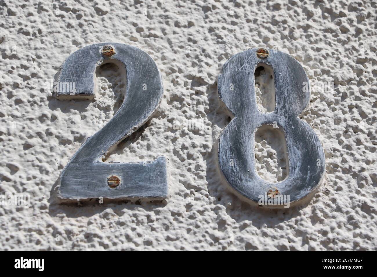 House number 28 sign hi-res stock photography and images - Alamy