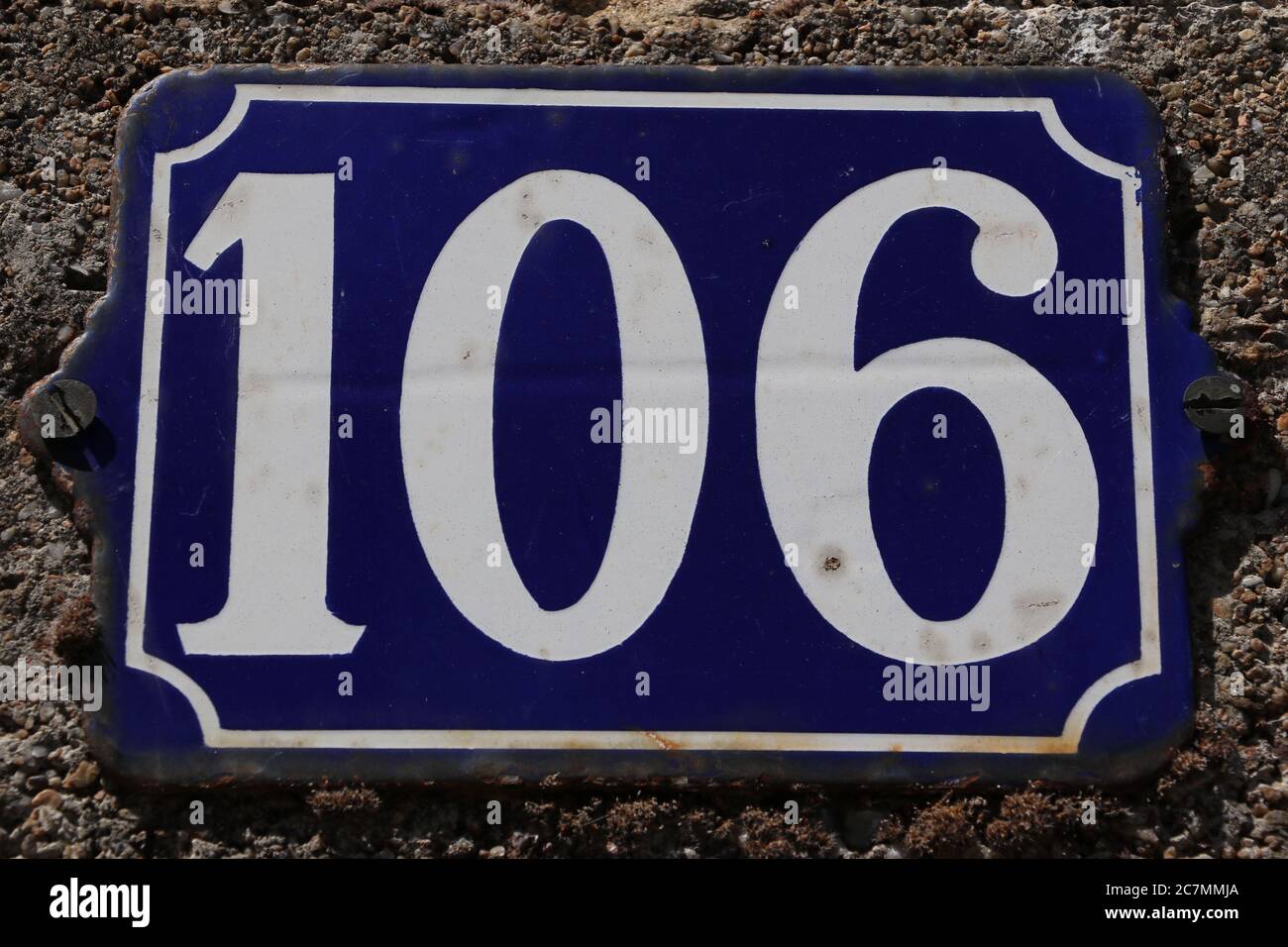 House number 106 in the city of Fougeres, France Stock Photo - Alamy