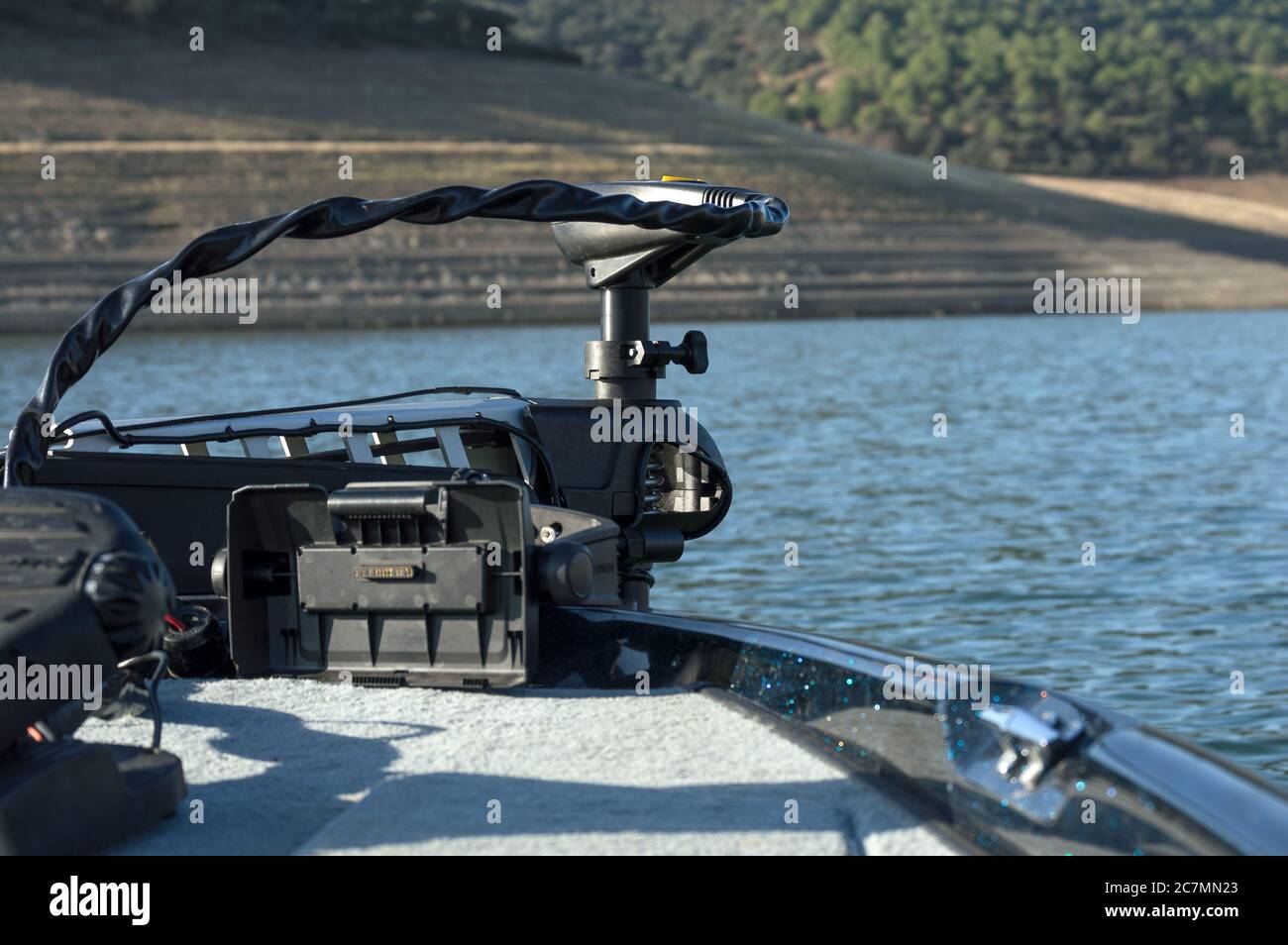 Closeup shot of the electric motor of a fishing boat Stock Photo - Alamy